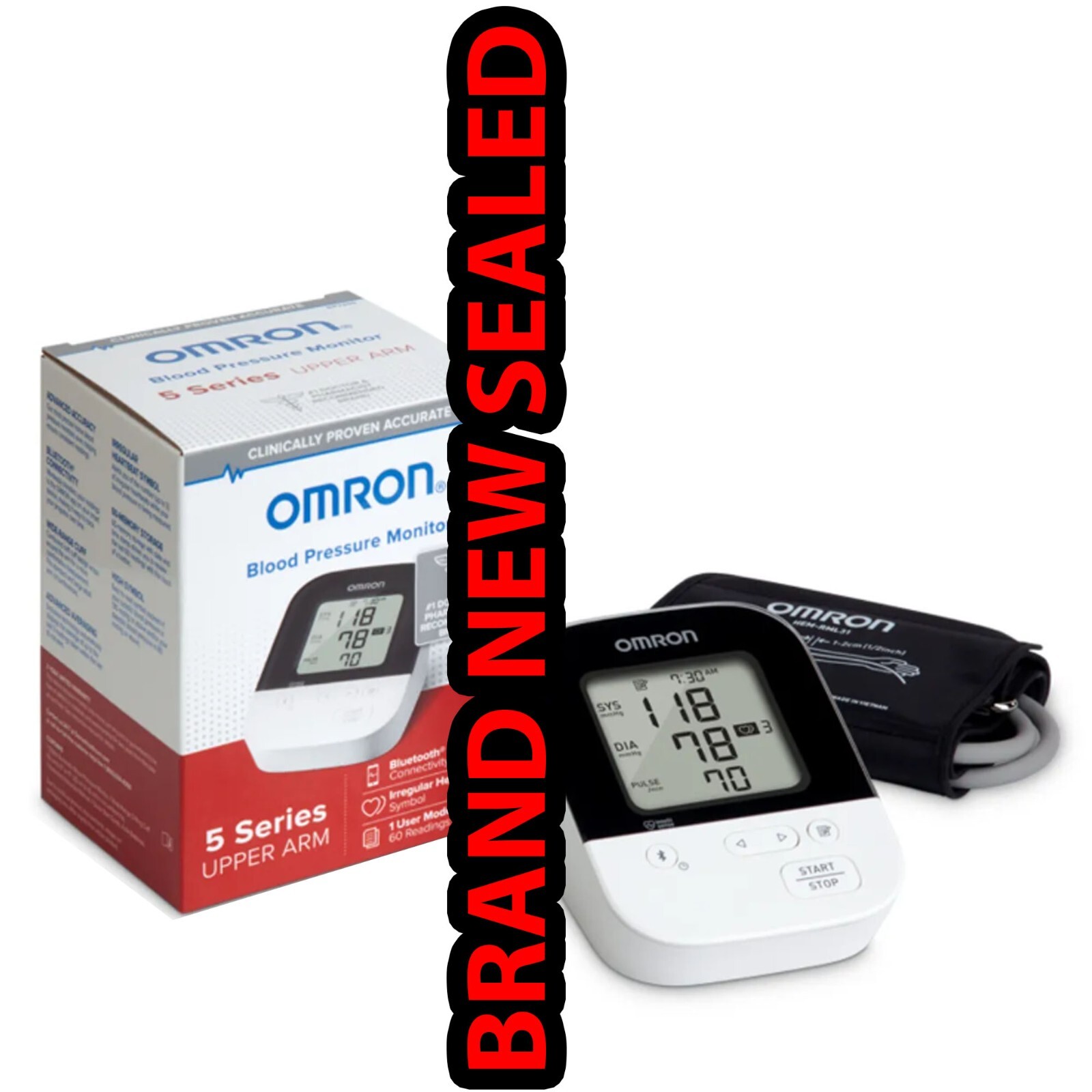 Omron 5 Series Wireless Bluetooth Upper Arm Blood Pressure Monitor ...