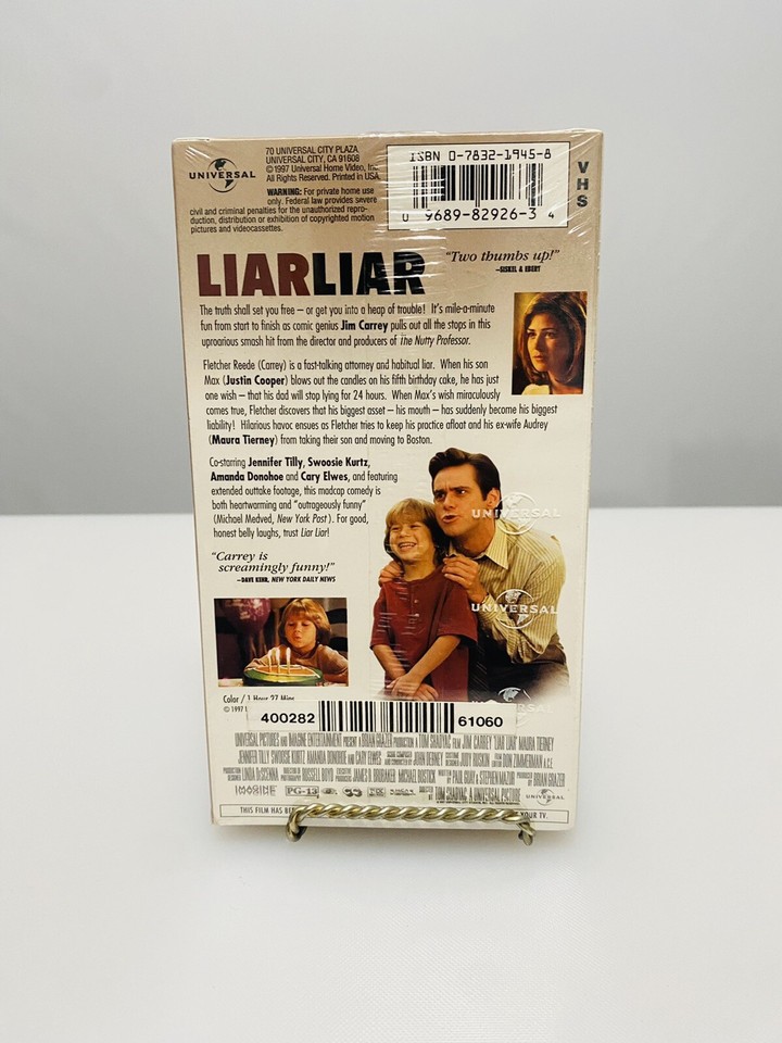 Liar Liar (NEW SEALED VHS, 1997 First Print) Jim Carrey 96898292634| eBay