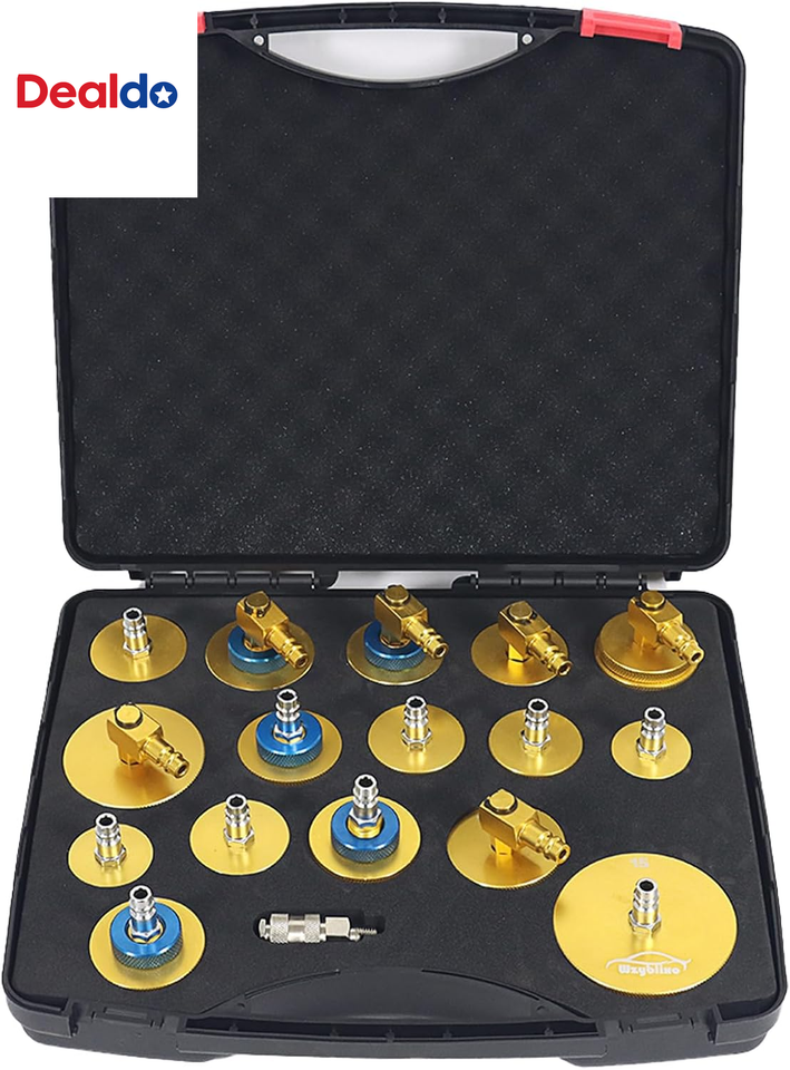 17 Pcs Master Cylinder Bleeder Kit， Brake Fluid Bleeder Adapter Kit ...