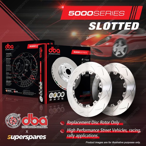 2x DBA Front 5000 Series Slotted Disc Rotors for Audi A4 S4 A6 S6 C5 ...