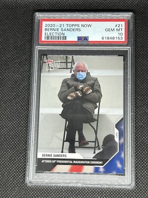 2020 21 TOPPS NOW ELECTION #21 BERNIE SANDERS PSA 10 GEM MINT 59th ...