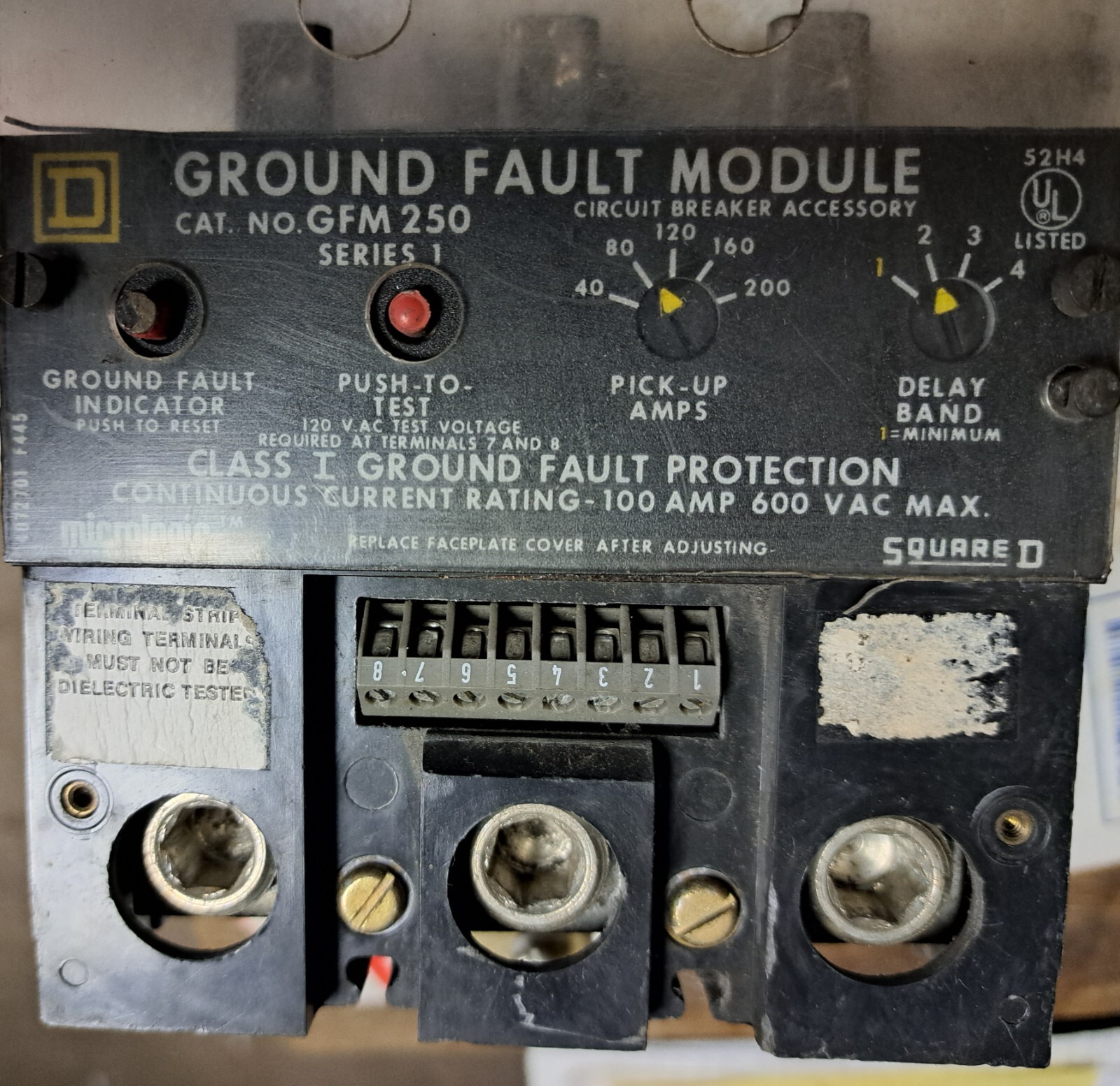 Square D Ground Fault Module GFM250 100 amp 600 volt 3 pole Series 1 | eBay