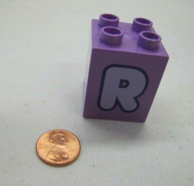 Lego Duplo Alphabet Letter R Replacement 2 X 2 X 2 Block Building Brick ...