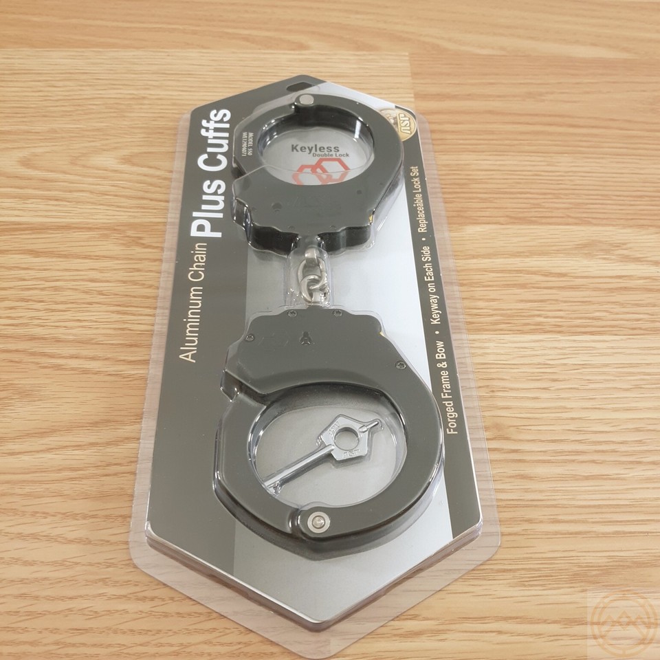 ASP Chain Ultra Plus Cuffs One Pawl Chain Restraints Keyless Double ...