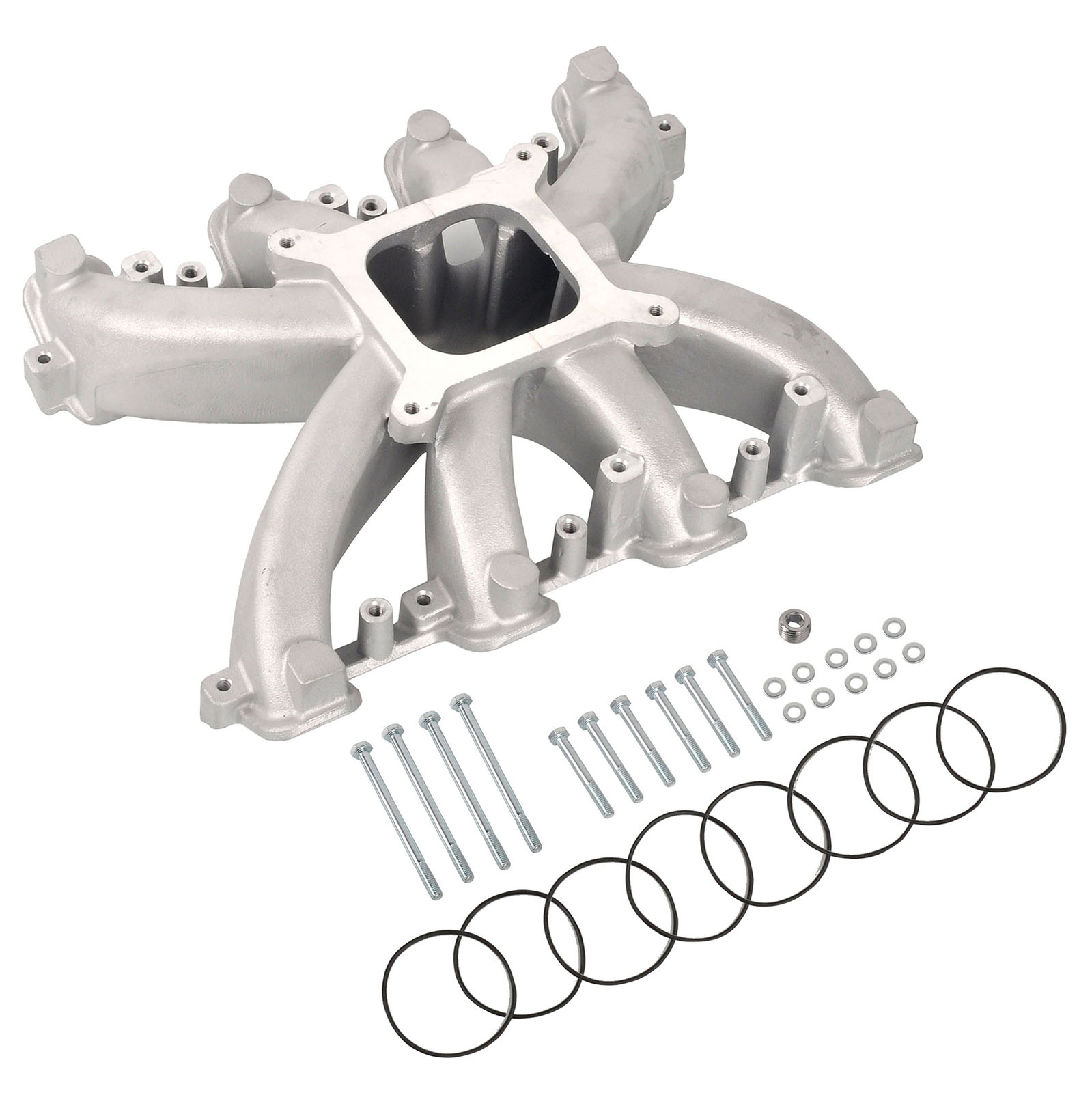 Satin Aluminum Single Plane Carb Intake Manifold For Chevy LS LS3/L92 ...