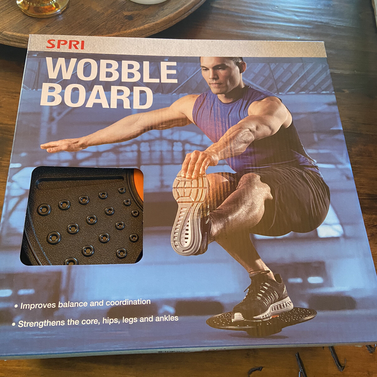 SPRI Wobble Board Balance Trainer 14" Platform Fitness Exercise ...