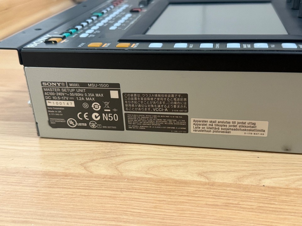 Sony MSU 1500 Master Setup Unit | eBay