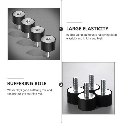6 Pcs Isolator Pads Anti-vibration Shock Mount Rubber Mounts Shocks ...