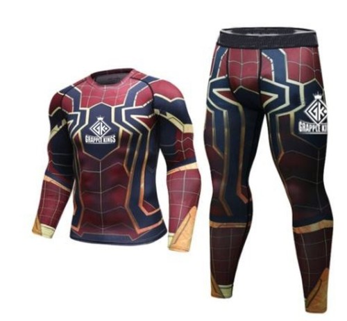 SPIDER-MAN BJJ MMA Rash Guard T-Shirt Trousers Shorts Training ...