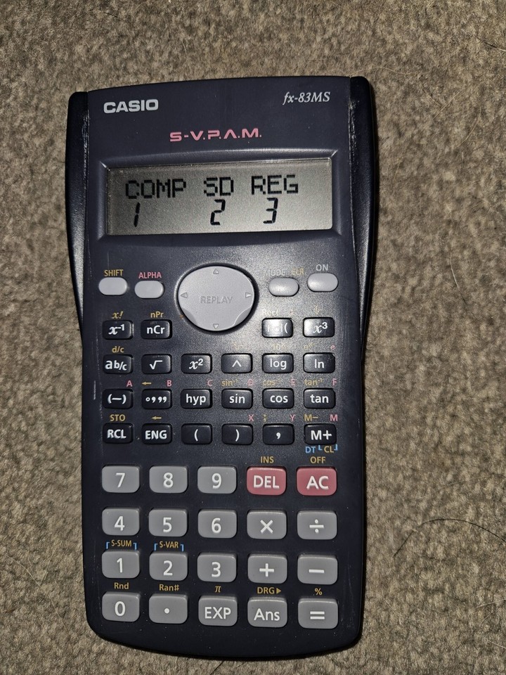 Vtg Casio FX-83MS Scientific Calculator Tested & Working w/ New Battery ...