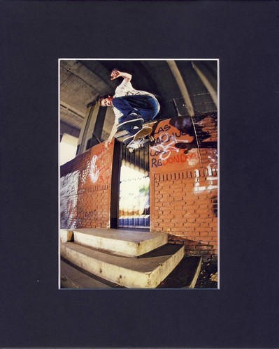 8X10" Matted Print Skateboarding Art Picture, Backside Heelflip, Van ...