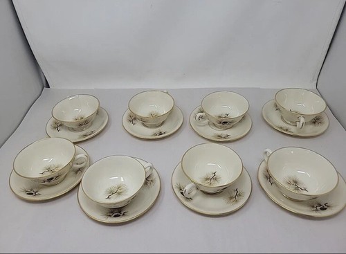 Vintage Set Of 8 Lenox Pine Cups And Saucers EUC | eBay
