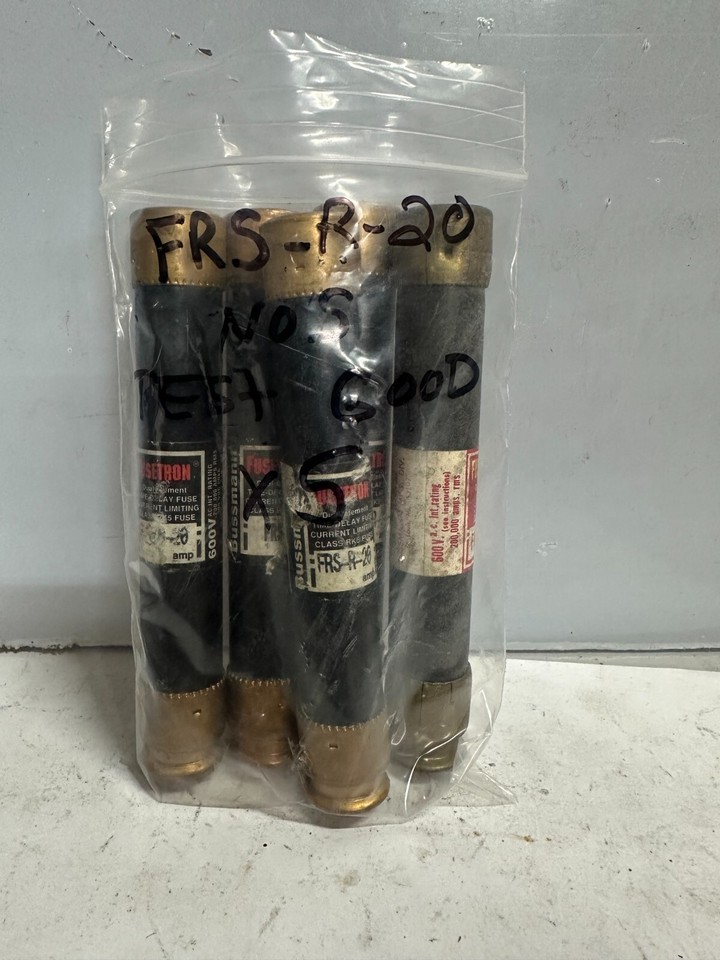 BUSSMANN FUSETRON FRS-R-20 (LOT OF 5) 20A/600V NOS FREE SHIPPING | eBay