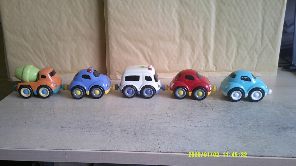 5 x ELC Whizz World Magnetic Toys - Police Car, Ambulance, Cement Truck ...