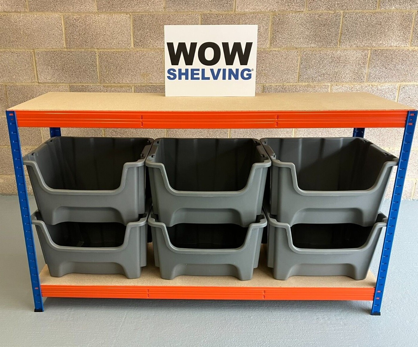 Large Stacking Pick Bin Kits Racking Bins Tubs Shelving Storage Garage ...