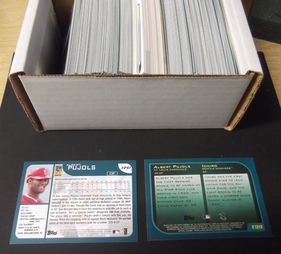 2001 TOPPS Baseball Traded & Rookies Update Complete Set Ichiro Pujols ...