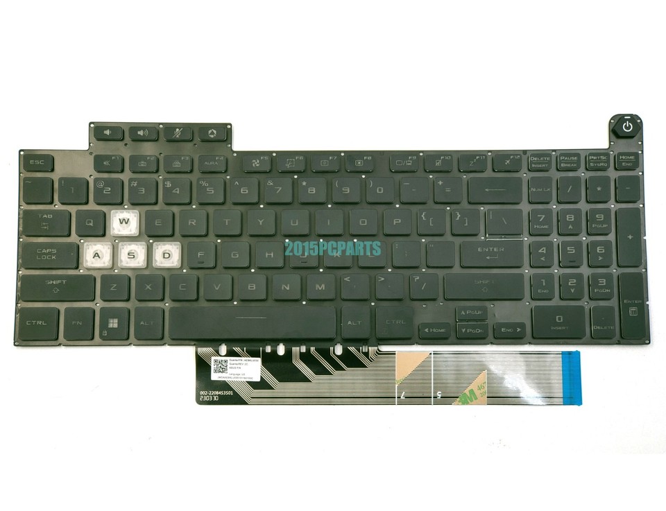 New Asus TUF Gaming F17 FX707ZC FX707ZE FX707ZM FX707ZR Keyboard RGB ...