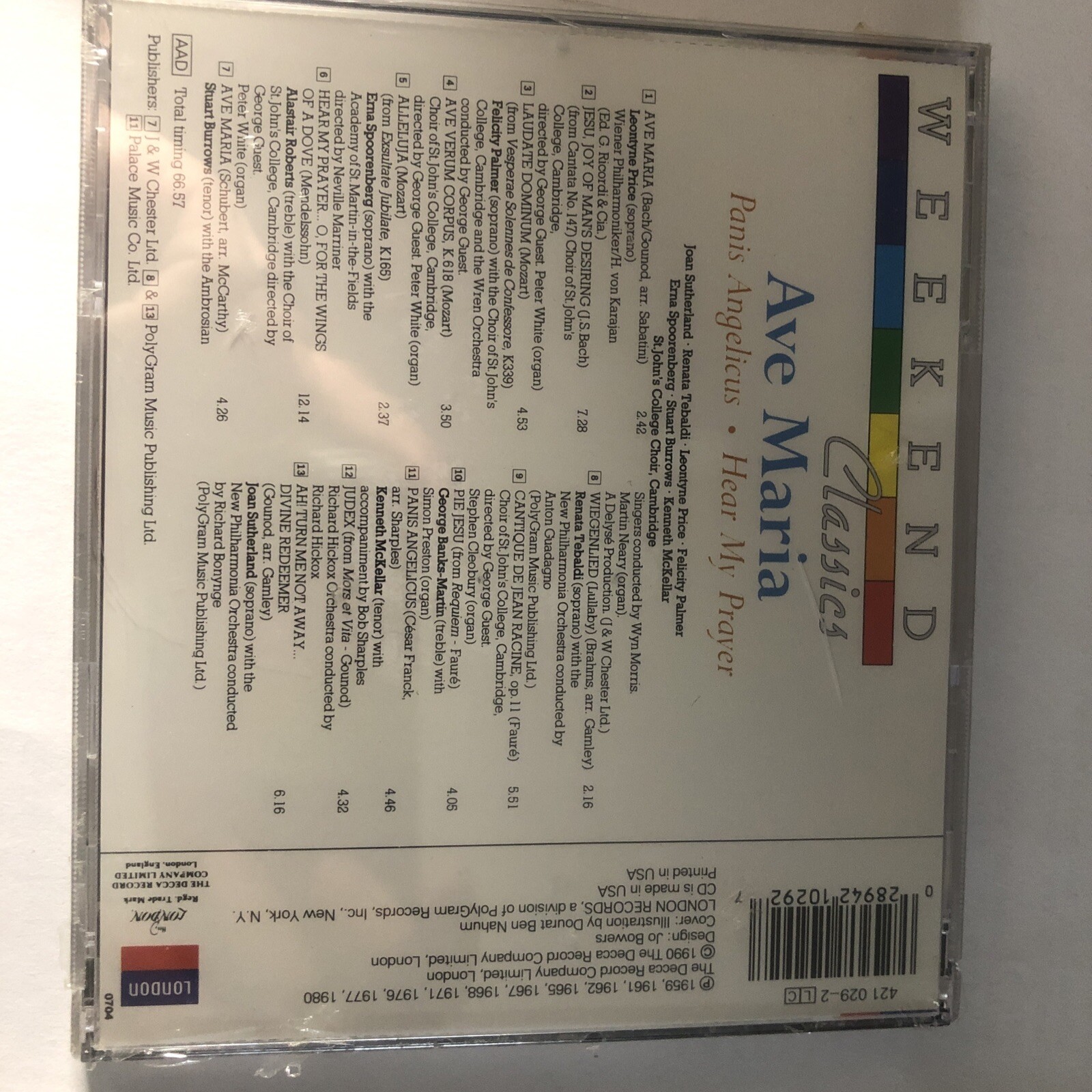 Ave Maria (CD, Oct-1990, London) for sale online | eBay