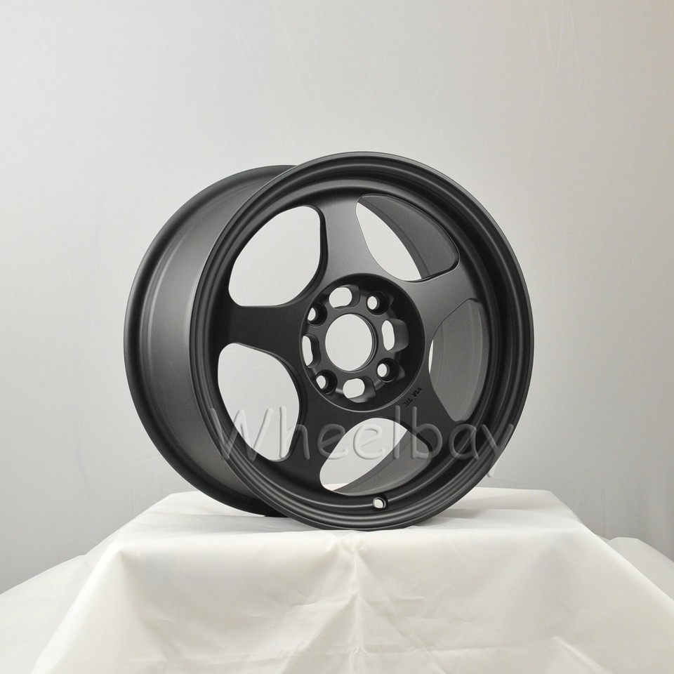 4 PCS ROTA WHEELS SLIPSTREAM 15X7.5 4X100 40 HB: 671 S BLACK 12.25 LBS ...