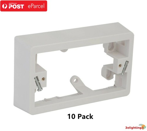 10 x 34mm Standard Mounting Block - Powerpoint Switch Mounting - White ...