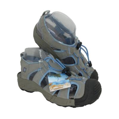 Caribbean Soul Womens NEW w/Tags Gray w/Blue Accents Sport Sandals - sz ...
