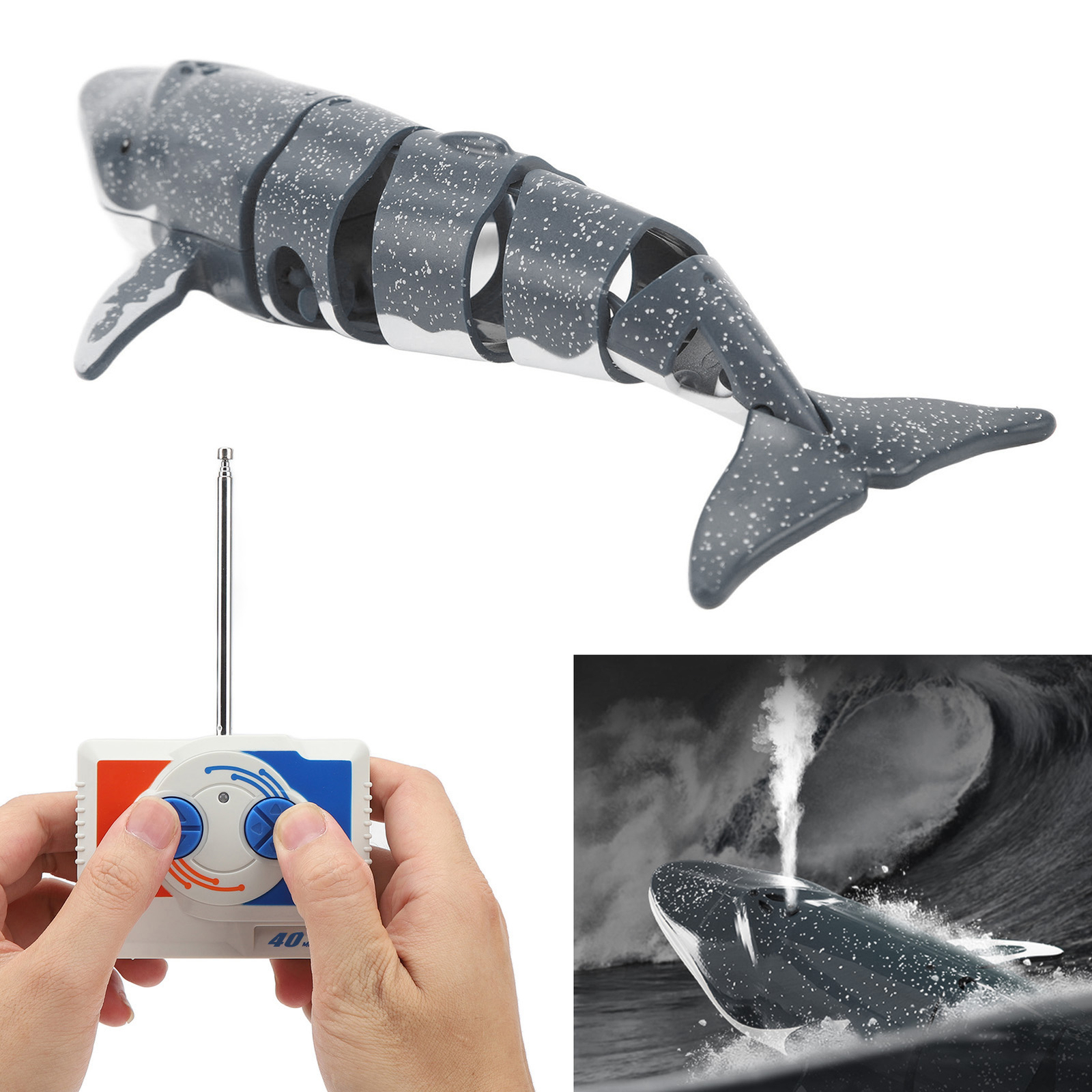 (Grey) RC Whale Control Function 2.4 GHZ Control Whale For Pool | eBay