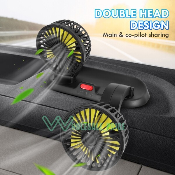 Electric Auto Car Van Cooling Fan Dashboard Air Con Cooler 1/2 Head ...