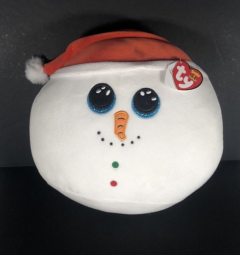 TY Squish-A-Boos Plush - Flurry The Snow Man Surface Washable Ages 3 ...