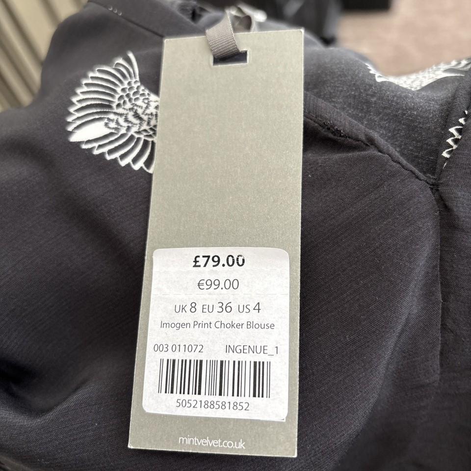 Mint Velvet Imogen Print Choker Blouse UK 8 BNWT RRP £79 | eBay UK