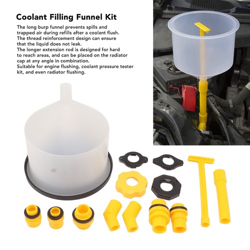15Pcs Radiator Coolant Filling Funnel Kit Spill Proof ReinPart Forced ...