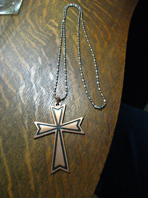 Holy Cross Large Copper Crucifix Necklace - Modern Siroun Maltese Medal ...