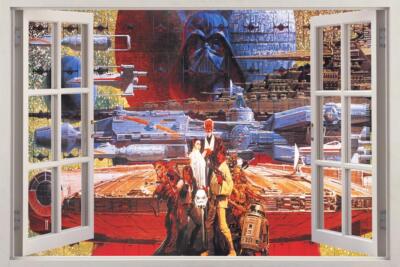 Star Wars Artwork Darth Vader 3D Window Decal Wall Sticker Home Art ...