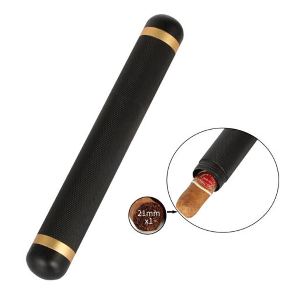 Portable Stainless Steel Cigar Tube Case Humidor Box for 1 Cigar Travel ...