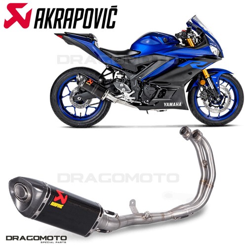 YAMAHA YZF-R25 R3 MT-03 Full exhaust AKRAPOVIC Carbon RC S-Y3R1-APC | eBay