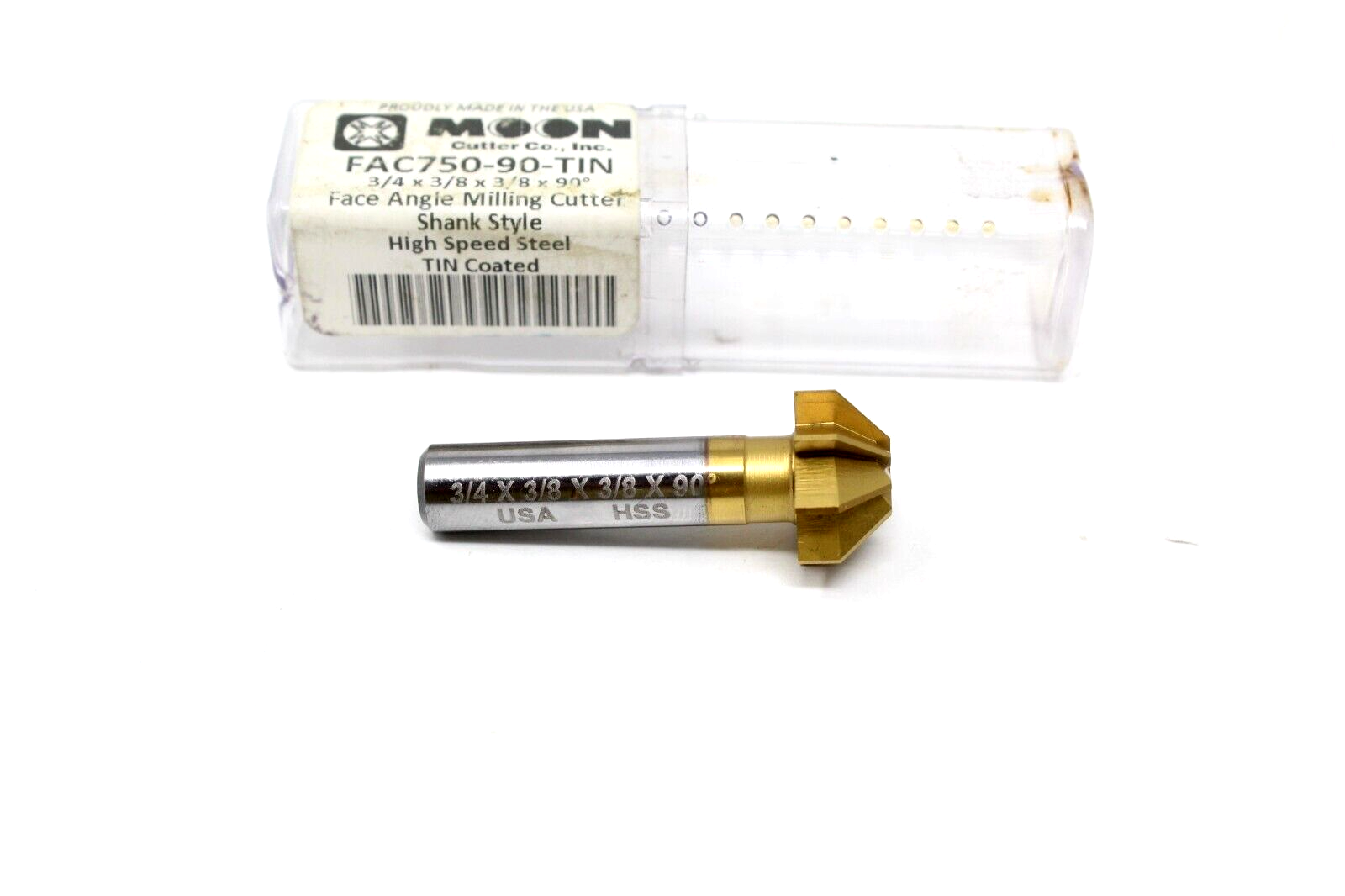 Moon Cutter HSS Face Angle Milling Cutter FAC750-90-TIN 3/4"x3/8"x3/8 ...