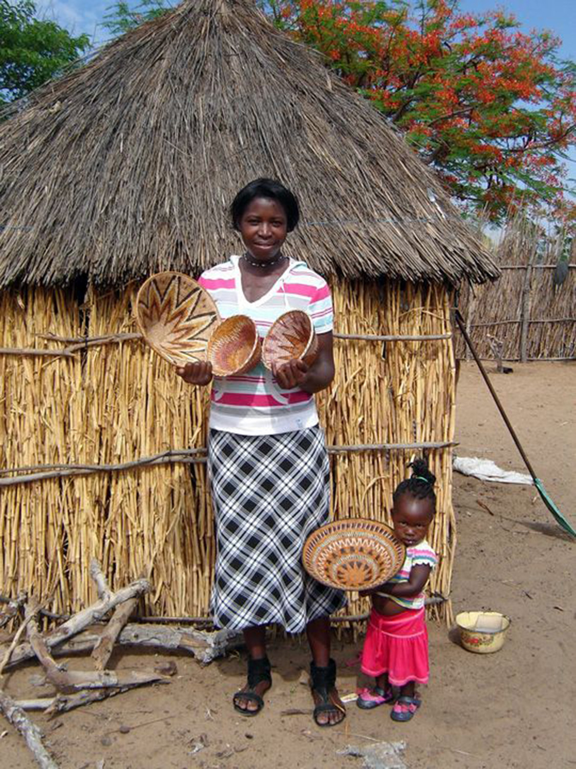 Kavango, Makalani, Food Basket, 34 cm, Namibia, Angola, African Tribal ...