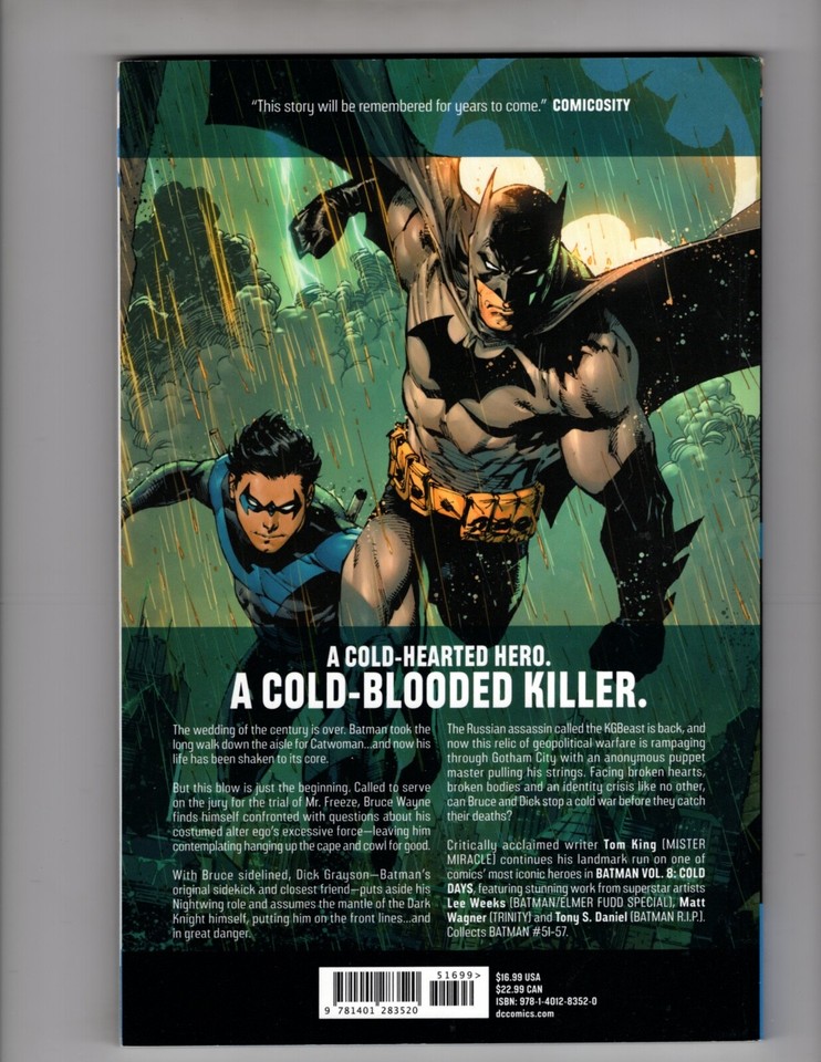 DC Comics Batman Volume 8 Cold Days 176 Page Paperback Graphic Novel ...