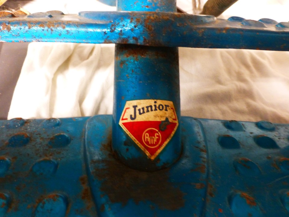 AMF Junior Toy Division vintage 1960's tricycle trike seat tube decal ...