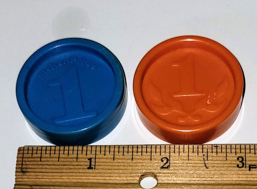 VTG Fisher Price Cash Register Original Blue & Orange $1 Money ...