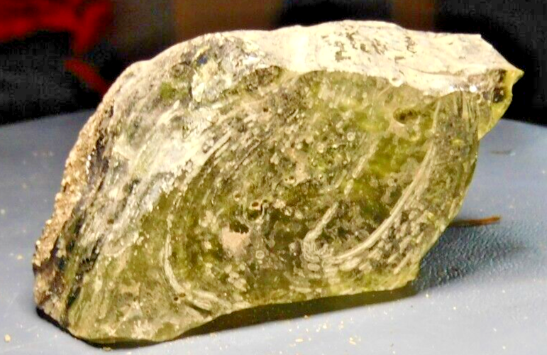 9.6oz Greenish Partially Transparent Silver Speckles Cullet Recycled ...