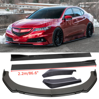 2015-2017 Acura TLX Side Skirt Front & Rear Bumper Lip Spoiler Splitter ...