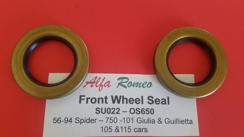 Alfa Romeo Front Wheel Set (2) 56-94 Spider Berlina, GTV 69-74 Giulia ...