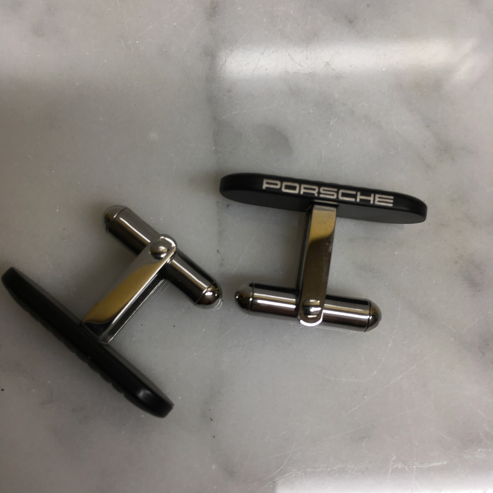 PORSCHE DESIGN DRIVER'S SELECTION CUFFLINKS W/LASER ENGRAVED PORSCHE ...