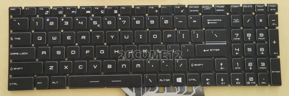New For MSI GE75 Raider 9SE GE75 Raider 10SF keyboard Per key Color ...