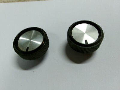 2 VINTAGE BLACK BAKELITE CONTROL KNOBS W/METAL INSERT | eBay