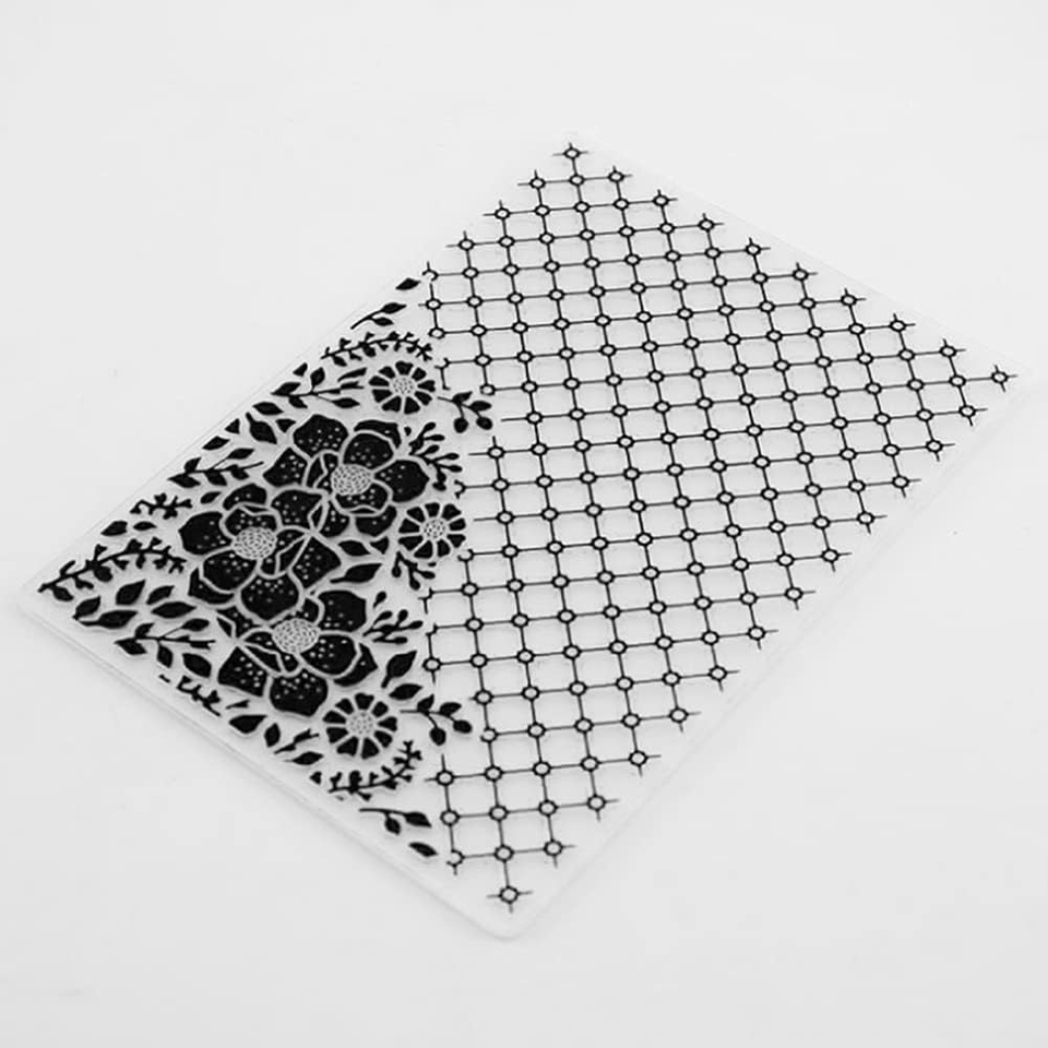 Plastic Embossing Folder (5Inchx7Inch|Roses & Nets) Paper Crafts ...