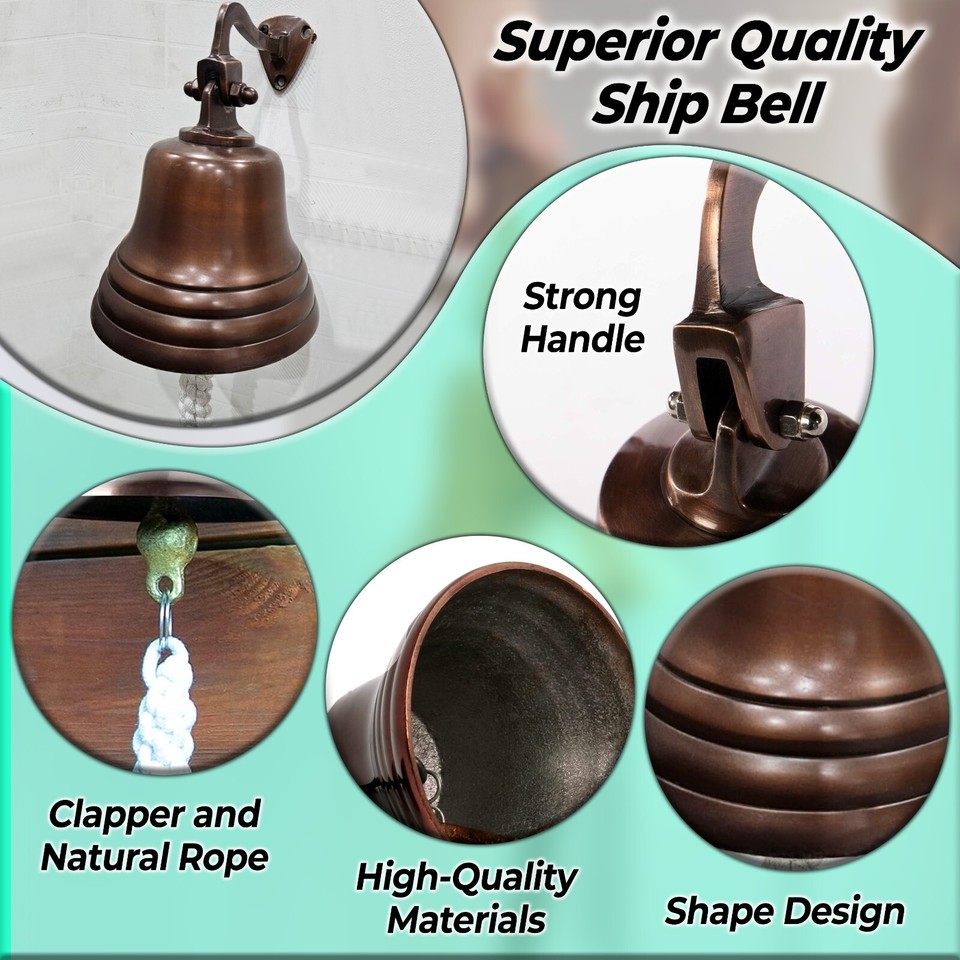 Last Orders Bell Wall Mounted bell Nautical Ship Bell Copper Bell Home ...