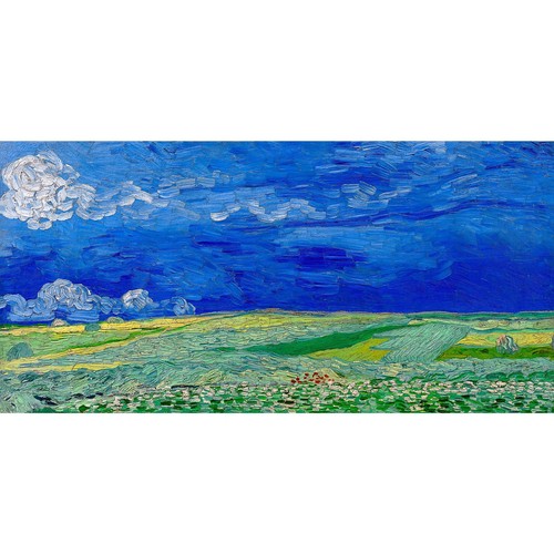 Van Gogh, Wheatfield under Thunderclouds, 1890, 100% Cotton Art Paper ...