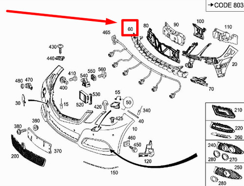 NEU MERCEDES-BENZ E W212 FRONTVERSTÄRKUNGSLEISTE A2128854965 ORIGINAL ...