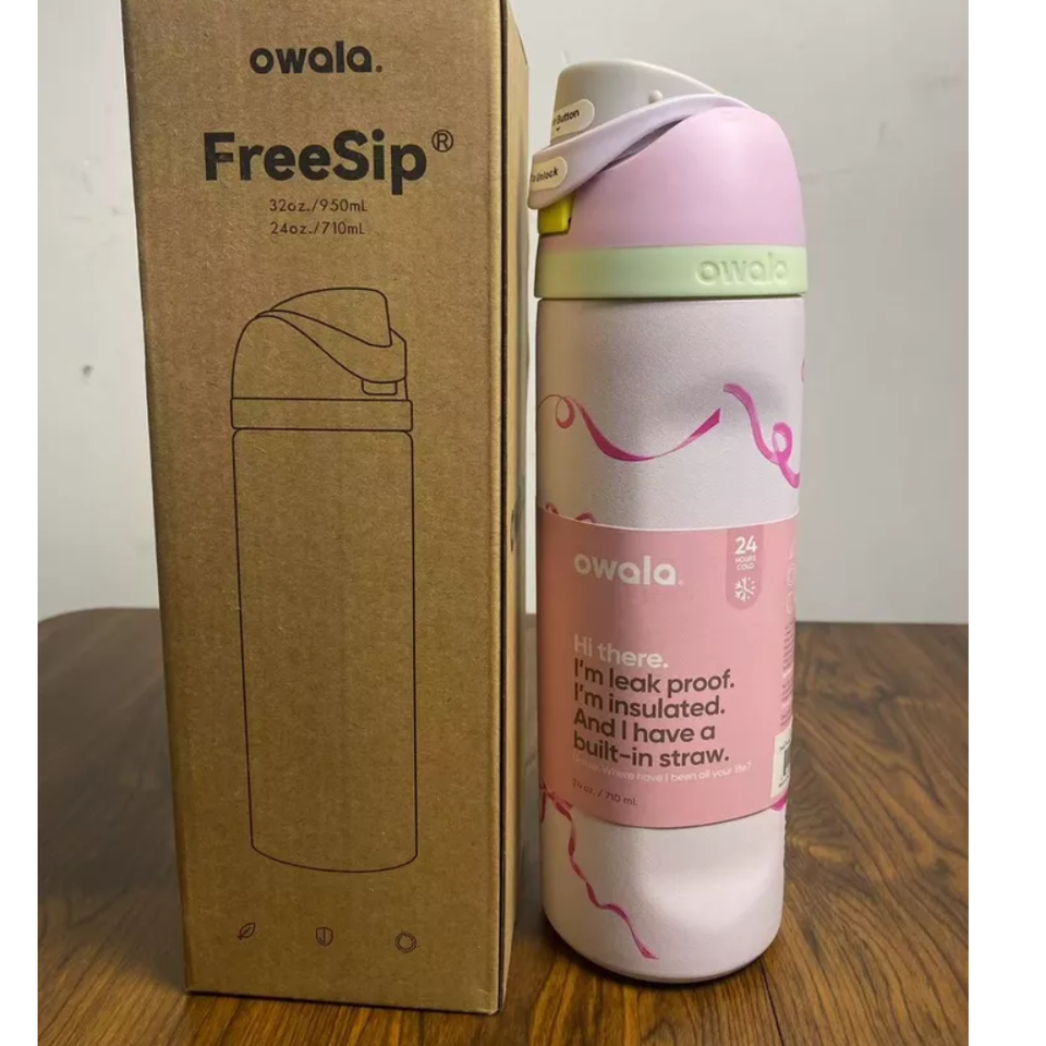 32oz Owala Urban Outfitters Exclusive Tied And True Blue Bows Bottle ...